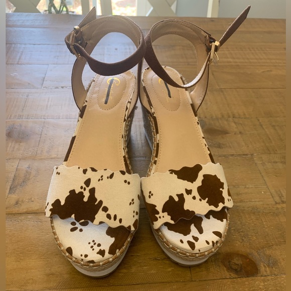 Comfort Est. 1946 | Shoes | Cow Print Wedges | Poshmark